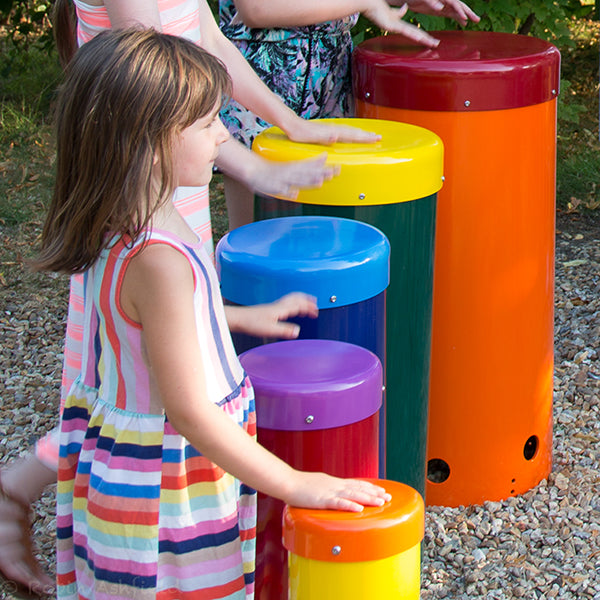 Rainbow Sambas - Each / Outdoor Drums for Musical Play / Schoolscapes USA