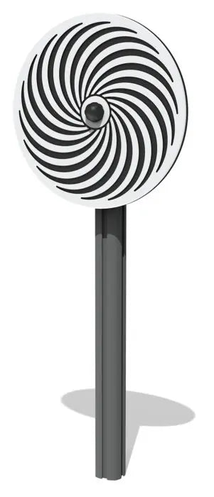 Spinning Spiral Optical Illusion with Alu Post